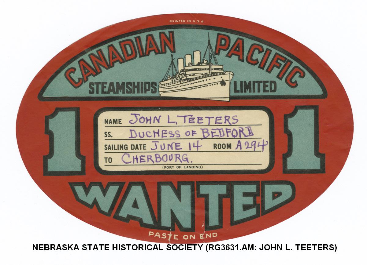 John L. Teeters - Nebraska State Historical Society