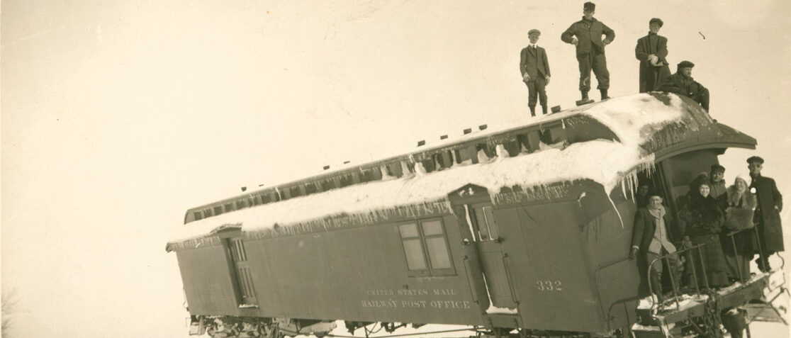 Wild Weather Wednesday: Blizzard Derails Train Car Near Wausa, 1915 ...