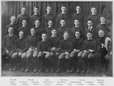 The Huskers wore green jerseys for the 1919 football season - Nebraska ...