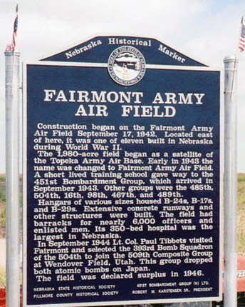 Marker Monday: Fairmont Army Air Field (1 and 2) - Nebraska State ...
